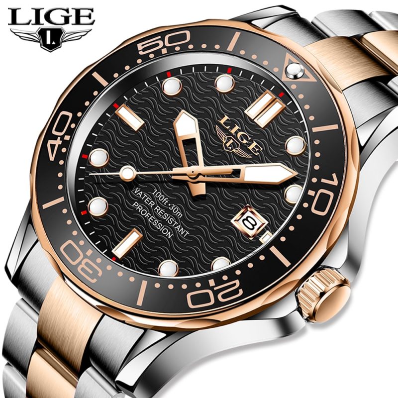 LIGE 8908 Silicone Strap Sport Watch - LIGE Watches