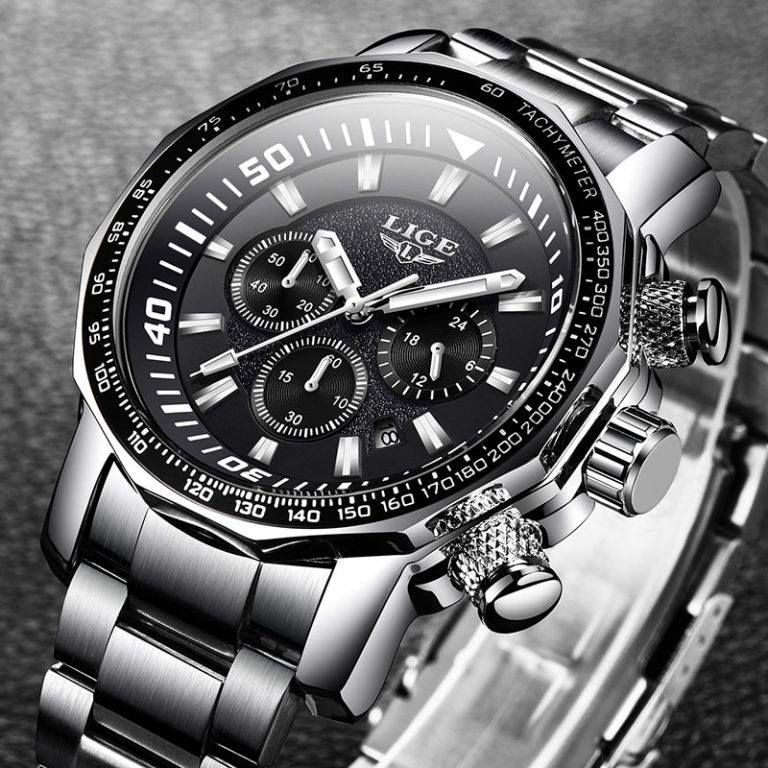 LIGE 9871 Luxury Full Steel Quartz Watch - LIGE Watches