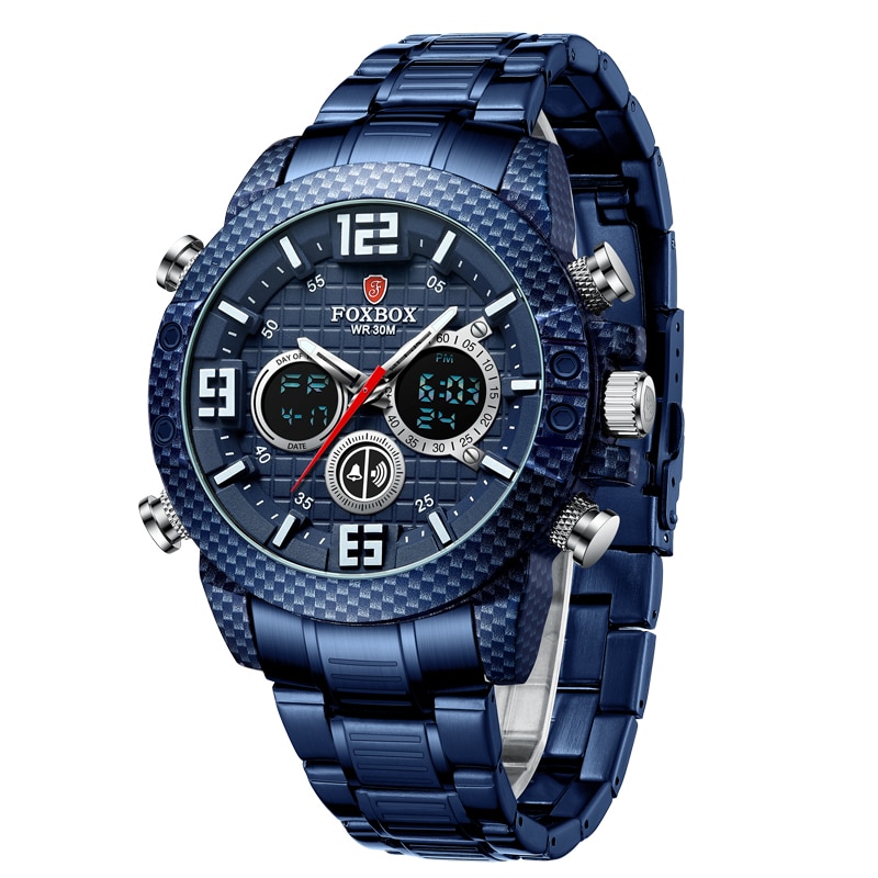 Foxbox (FB0008) Carbon Fiber Case Sport Watch - LIGE Watches