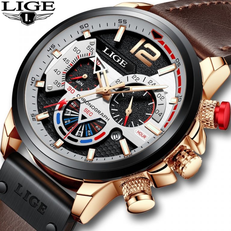 LIGE Leather Watch | 100% Original Luxury Watches - LIGE Watches